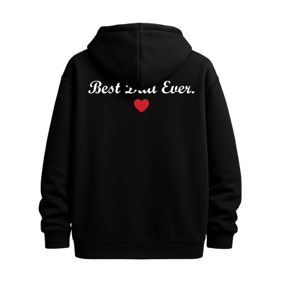 Best Dad Ever hoodies mens hooded sweatshirt black Comfortable Material ...