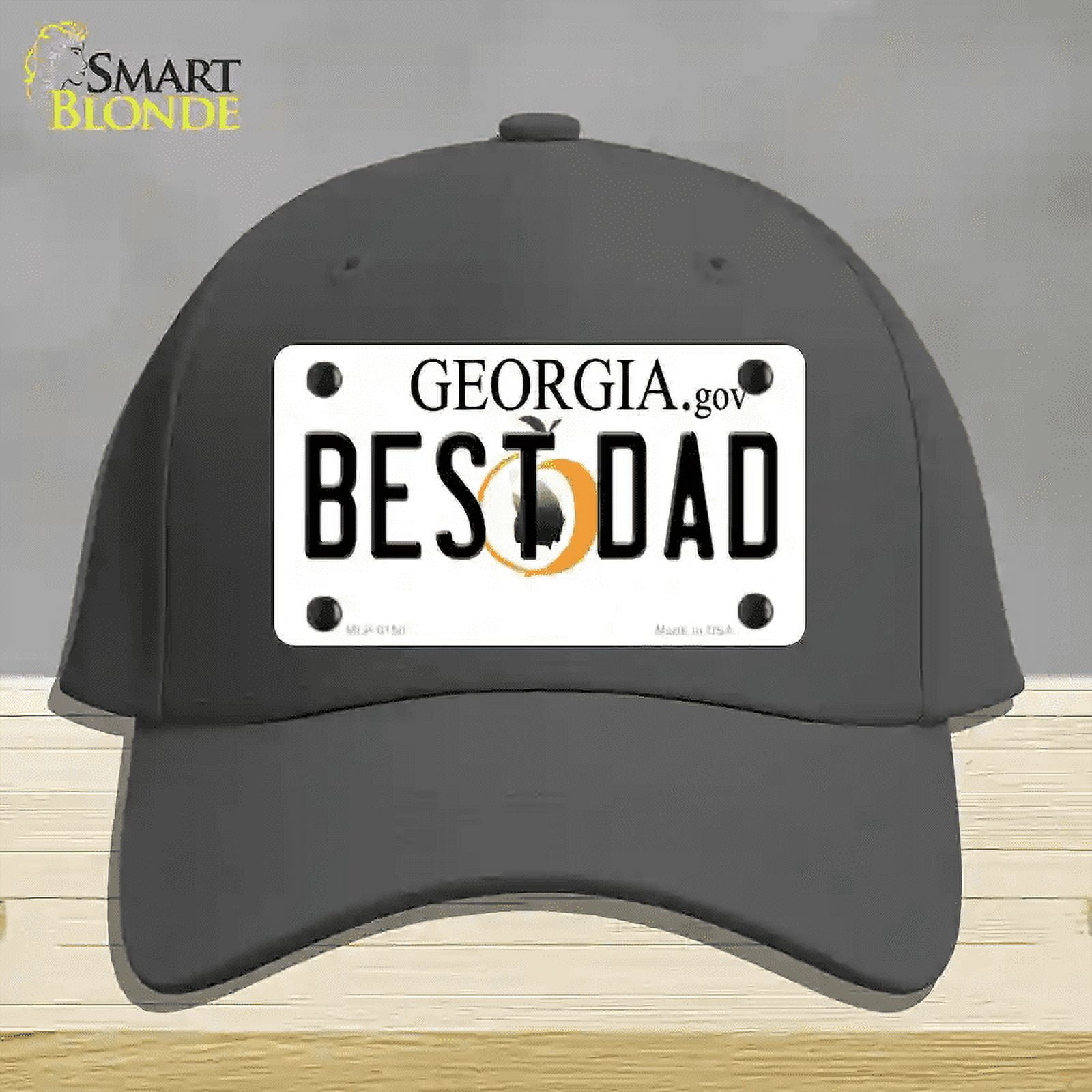Best Dad Georgia Novelty License Plate Hat Cotton Charcoal - Walmart.com