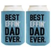 Best Effin' Uncle Ever Funny Cool Uncle Gifts 2 Pack Blue Coolie Drink ...