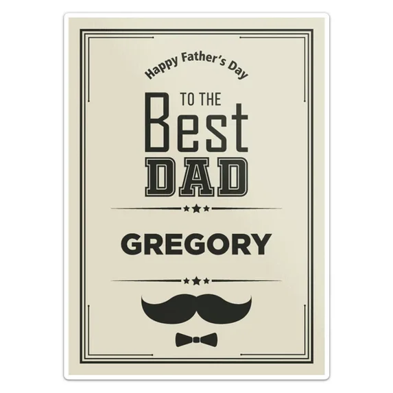 Best Dad Gregory Father'S Day Sticker Phone Decal Water Bottle Stickers ...
