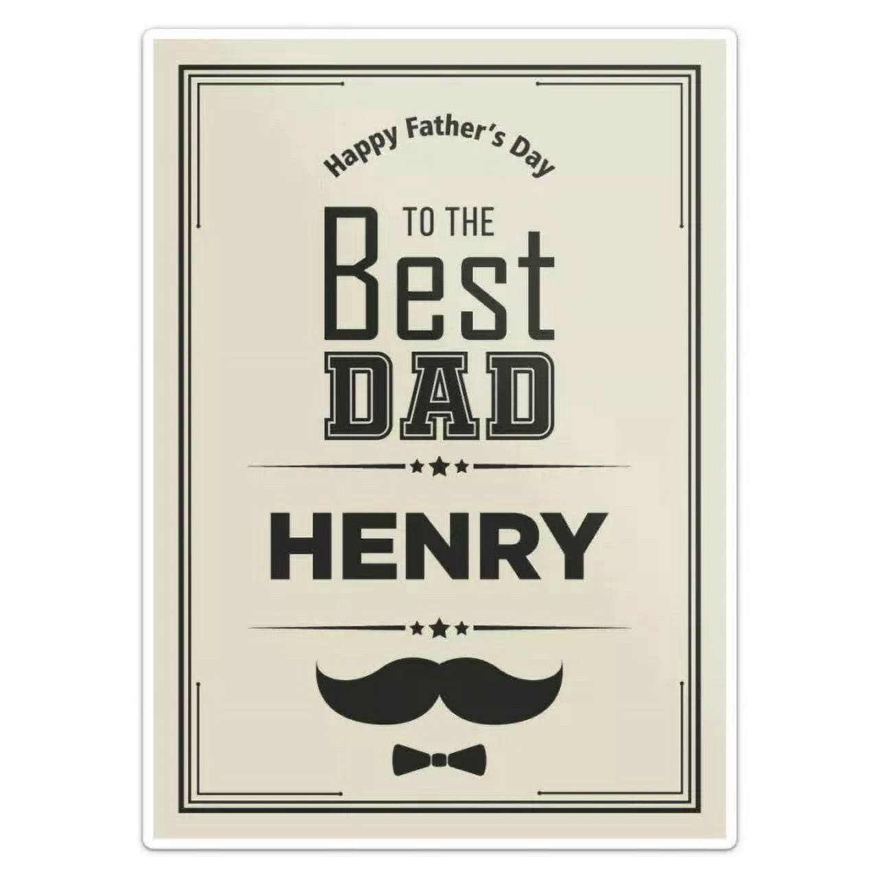 Best Dad Henry Father'S Day Sticker Phone Decal Water Bottle Stickers ...