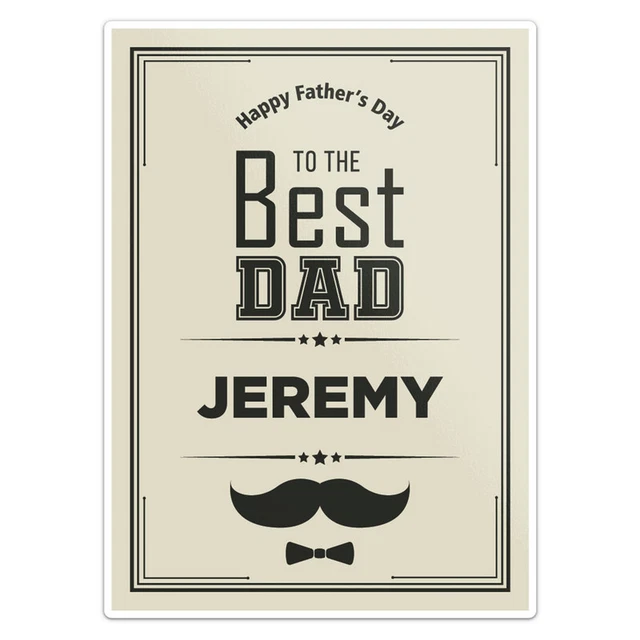 Best Dad Jeremy Father'S Day Sticker Phone Decal Water Bottle Stickers ...