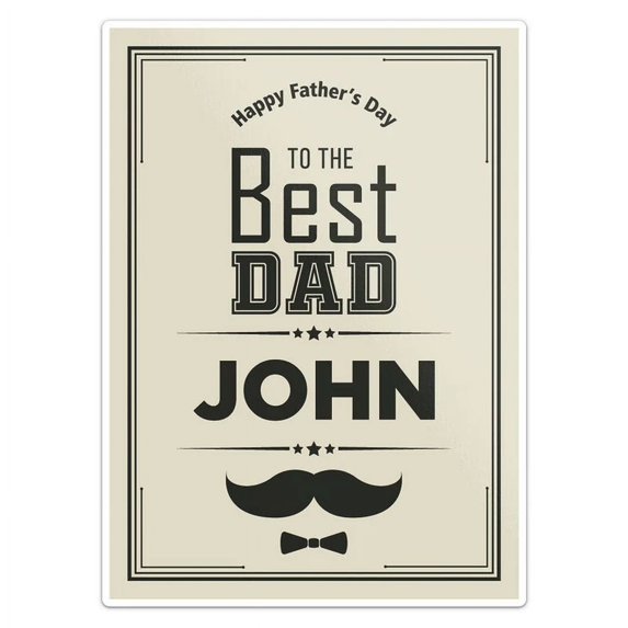 Best Dad John Father'S Day Sticker Phone Decal Water Bottle Stickers ...