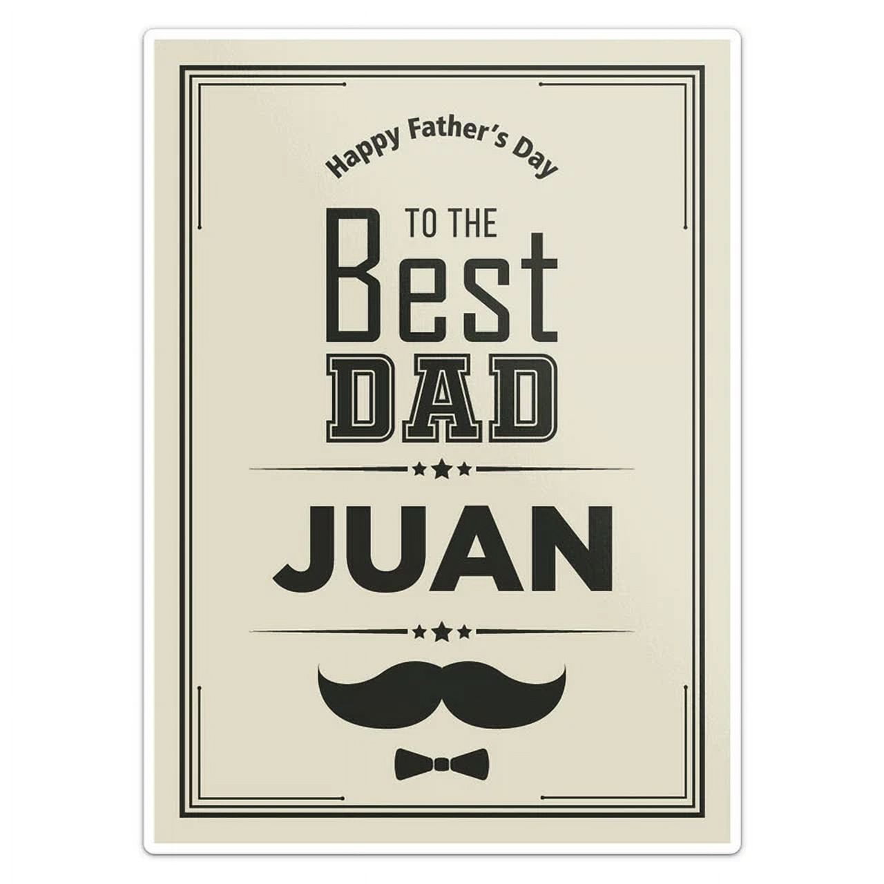 Best Dad Juan Father'S Day Sticker Phone Decal Water Bottle Stickers ...