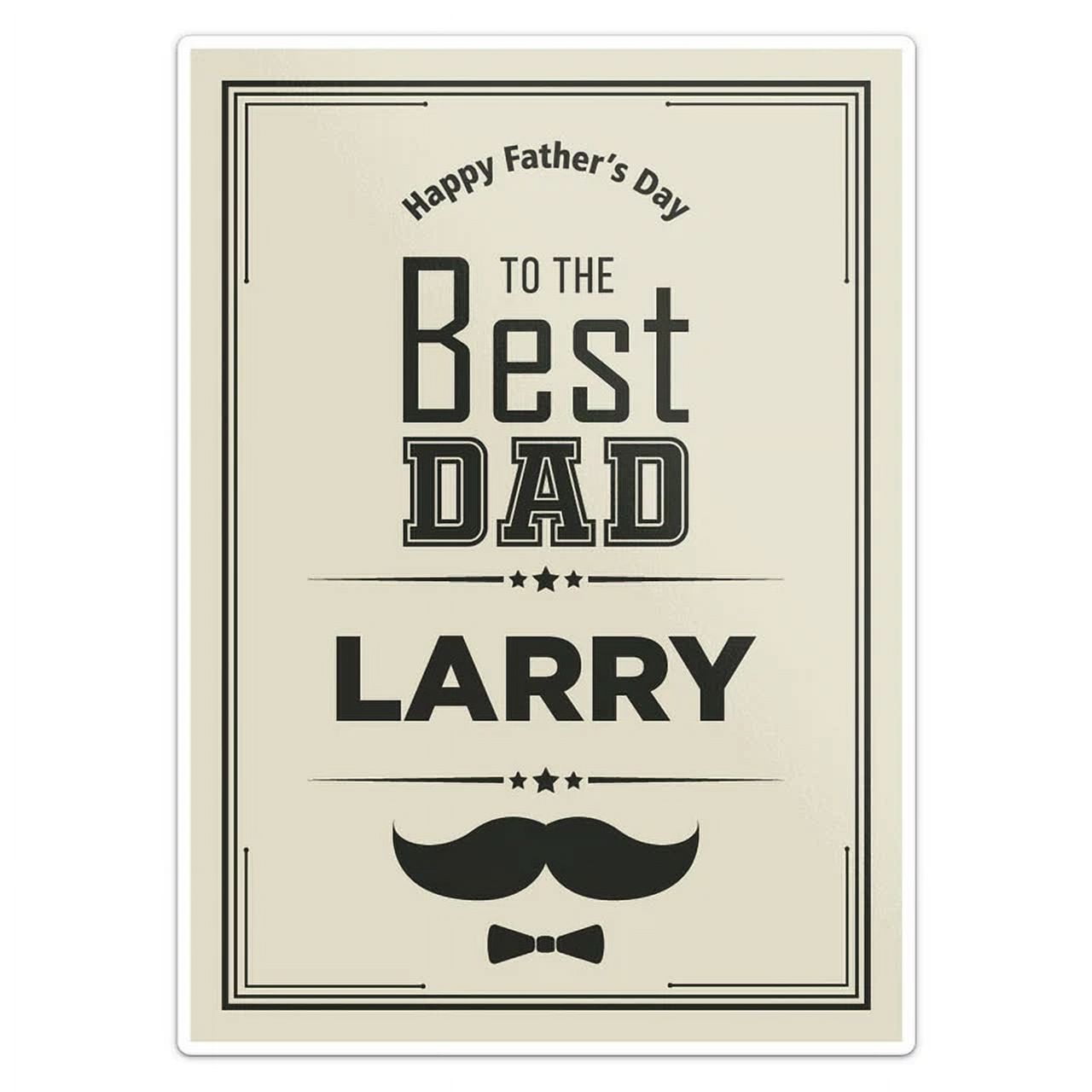 Best Dad Larry Father'S Day Sticker Phone Decal Water Bottle Stickers ...