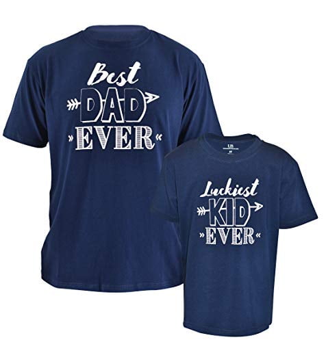 Best Dad Luckiest Kid Ever Daddy And Me Matching Fathers Day Shirts (5 ...