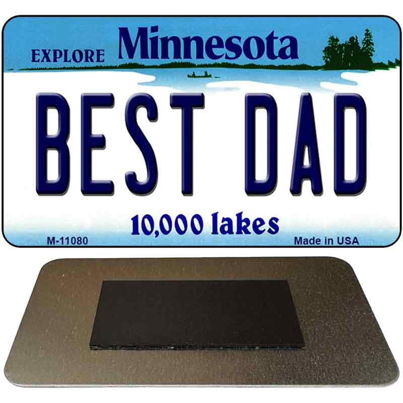 Best Dad Minnesota State License Plate Tag Novelty Magnet M-11080 3.5 ...