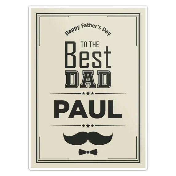 Best Dad Paul Father'S Day Sticker Phone Decal Water Bottle Stickers ...