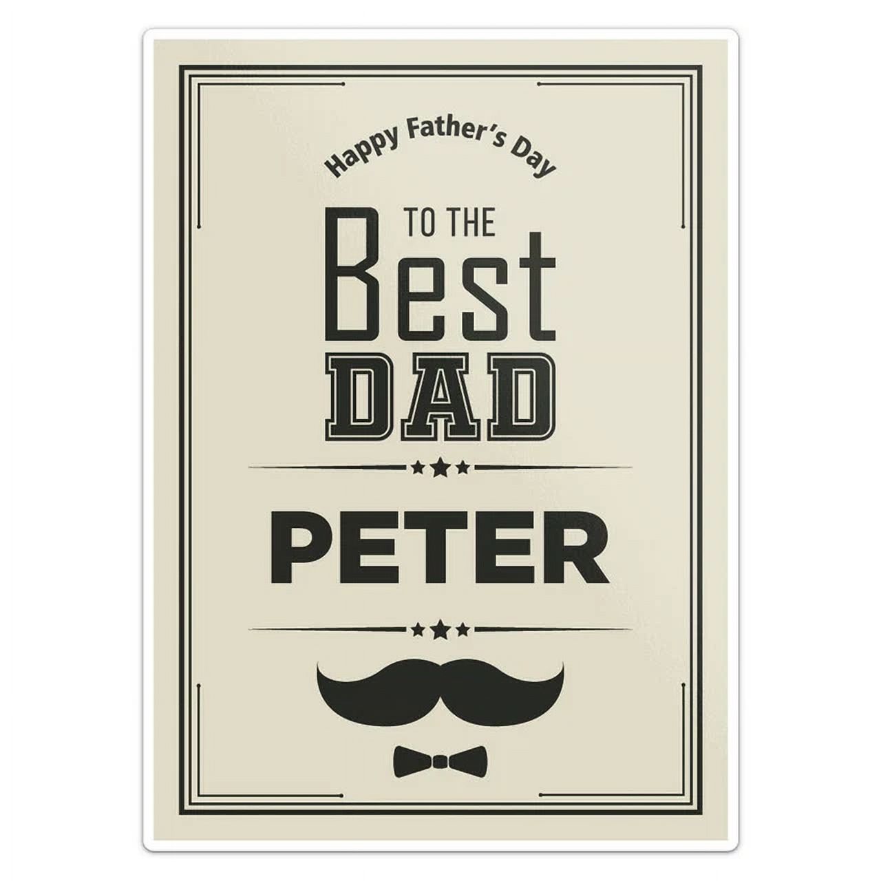 Best Dad Peter Father'S Day Sticker Phone Decal Water Bottle Stickers ...
