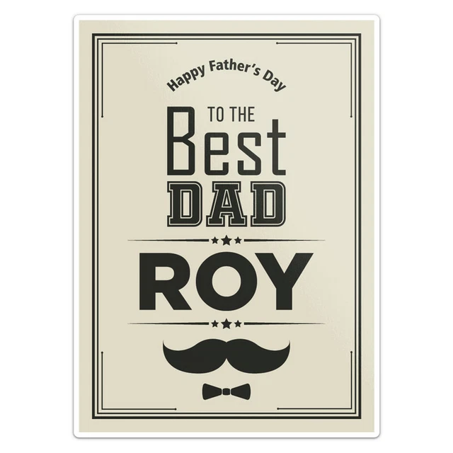 Best Dad Roy Father'S Day Sticker Phone Decal Water Bottle Stickers Car ...