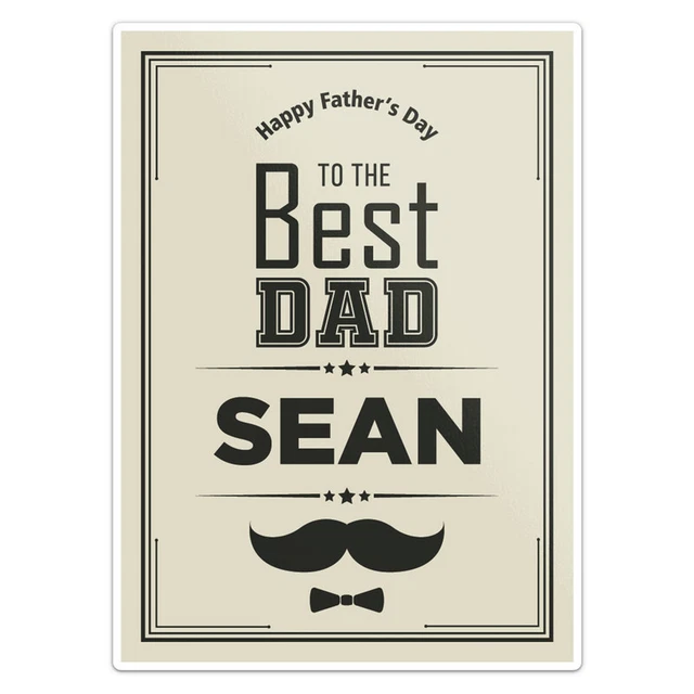 Best Dad Sean Father'S Day Sticker Phone Decal Water Bottle Stickers ...