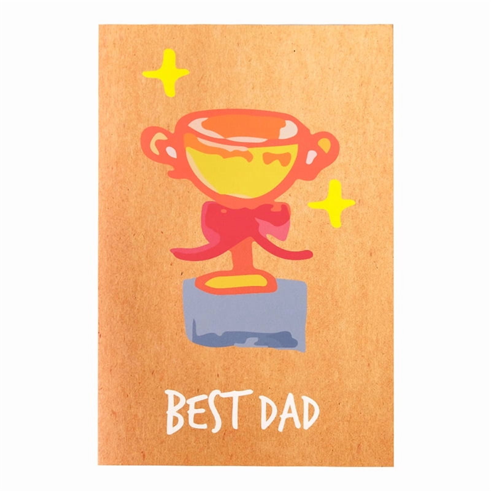 Best Dad Trophy Award Card – Celebrate Father's Day with Fun and ...