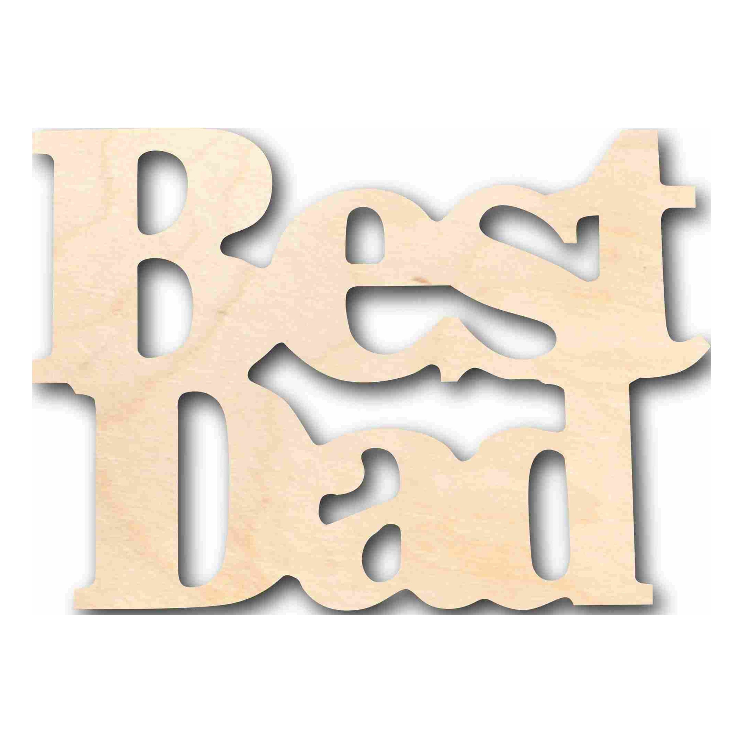 Best Dad Unfinished Wood Cutout DIY handmade Craft 20" / 3/4" - Walmart.com