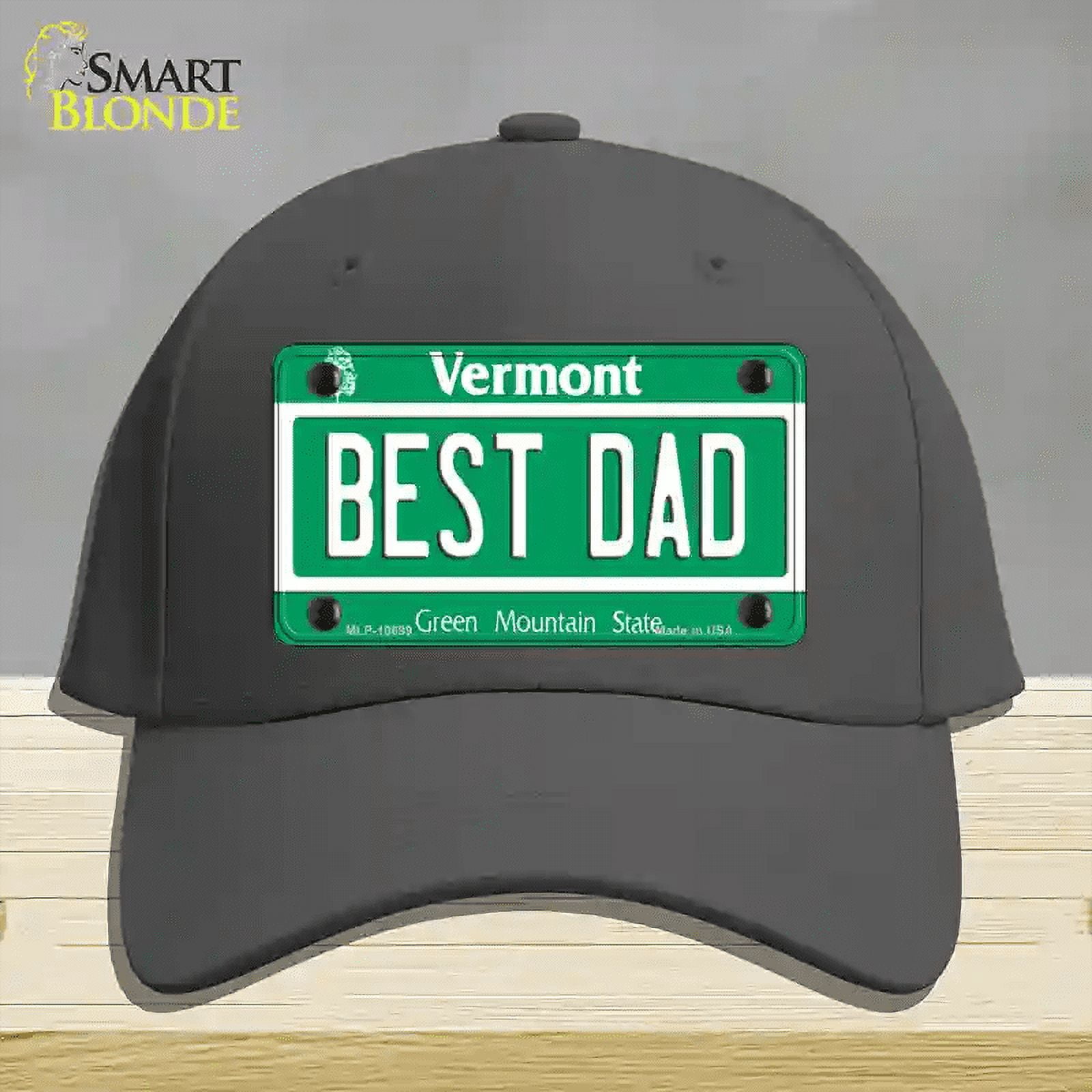 Best Dad Vermont Novelty License Plate Hat Cotton Charcoal - Walmart.com