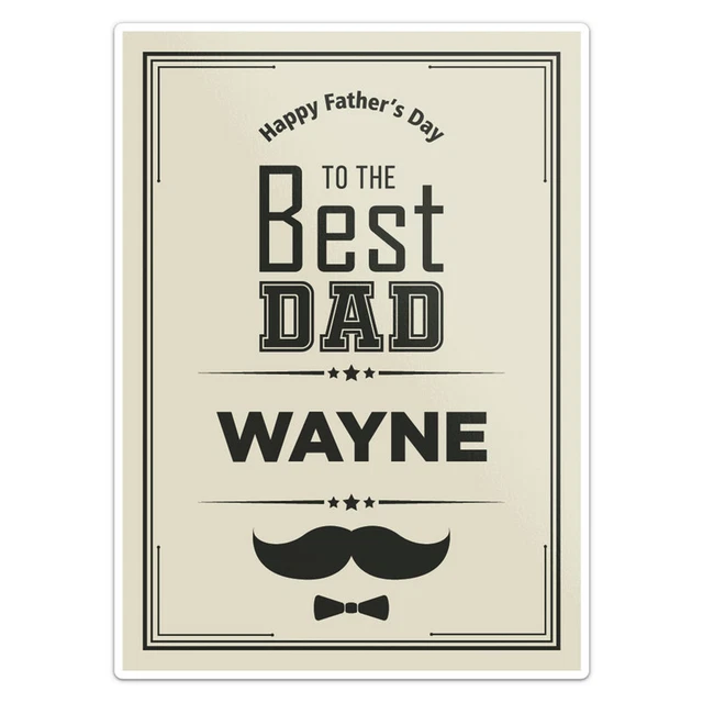Best Dad Wayne Father'S Day Sticker Phone Decal Water Bottle Stickers ...