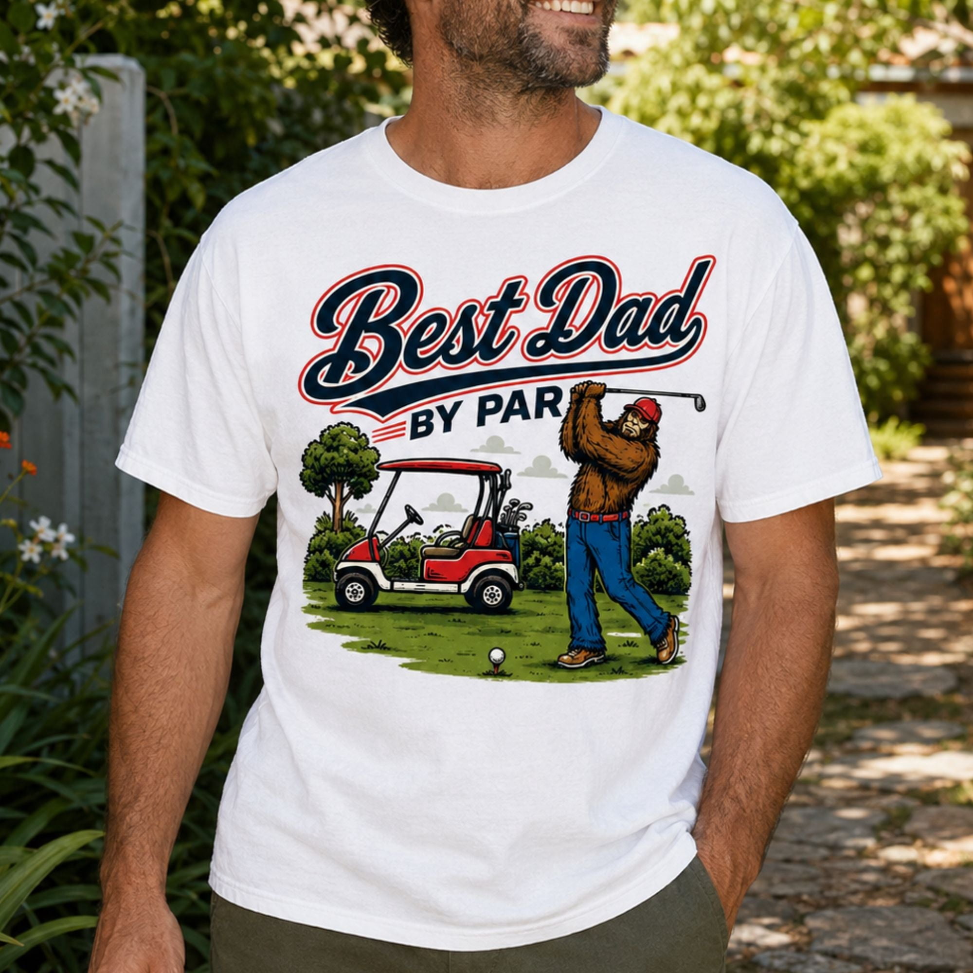 Best Dad by Par Comfort Colors Shirt, Funny Golf Dad Graphic Tee ...