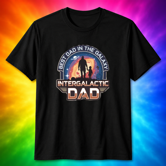 Best Dad in the Galaxy Intergalactic Dad Fatherhood T-shirt, for men ...