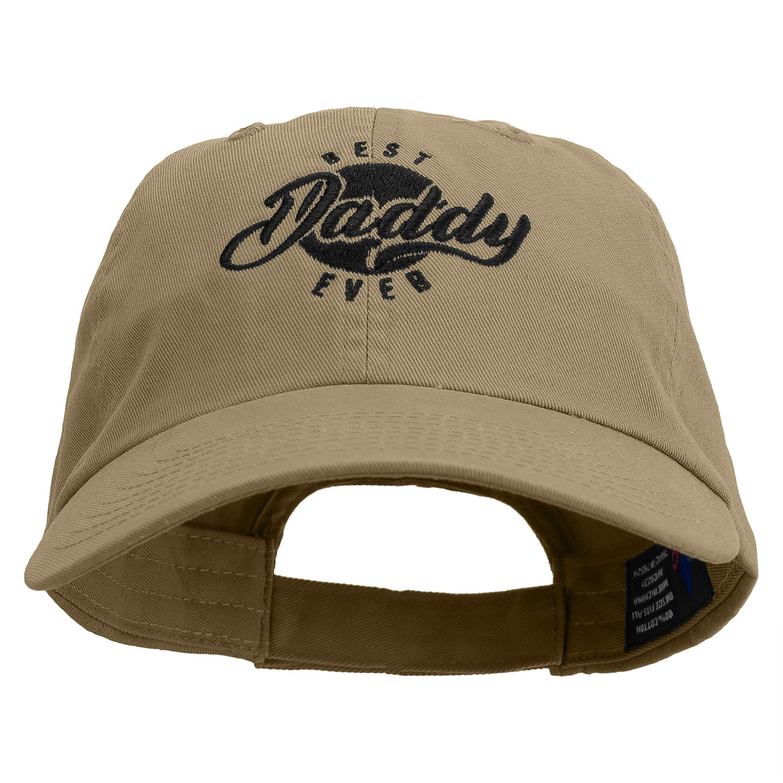 Best Daddy Ever Embroidered Low Profile Dyed Cotton Twill Cap - Khaki ...