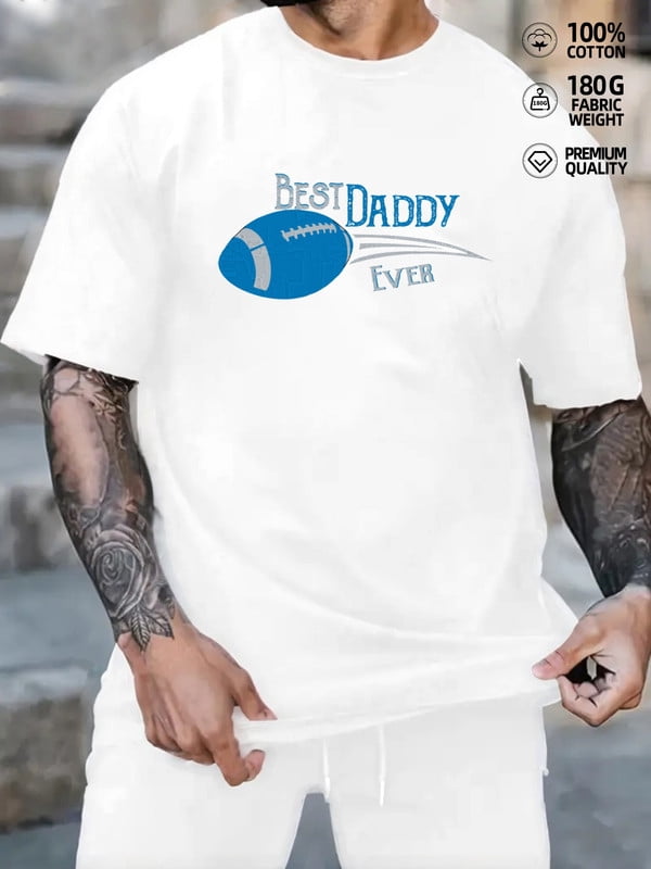 Best Daddy Football for men rugby white 180G 100% Cotton outdoor ...