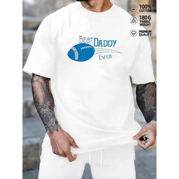 Best Daddy Football for men rugby white 180G 100% Cotton outdoor ...