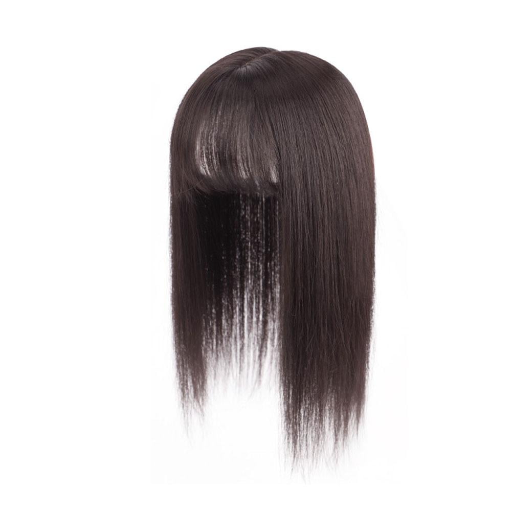 Best-Dark brown 35cm (G )$ Wig female long hair top hair piece air ...