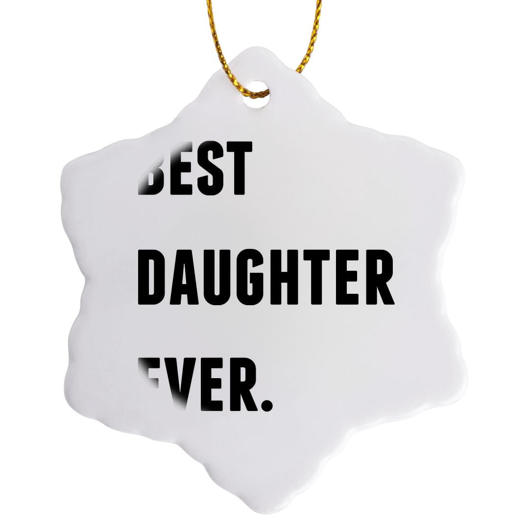 3drose, Best Daughter Ever, Black Letters on a White Background, 3 inch ...