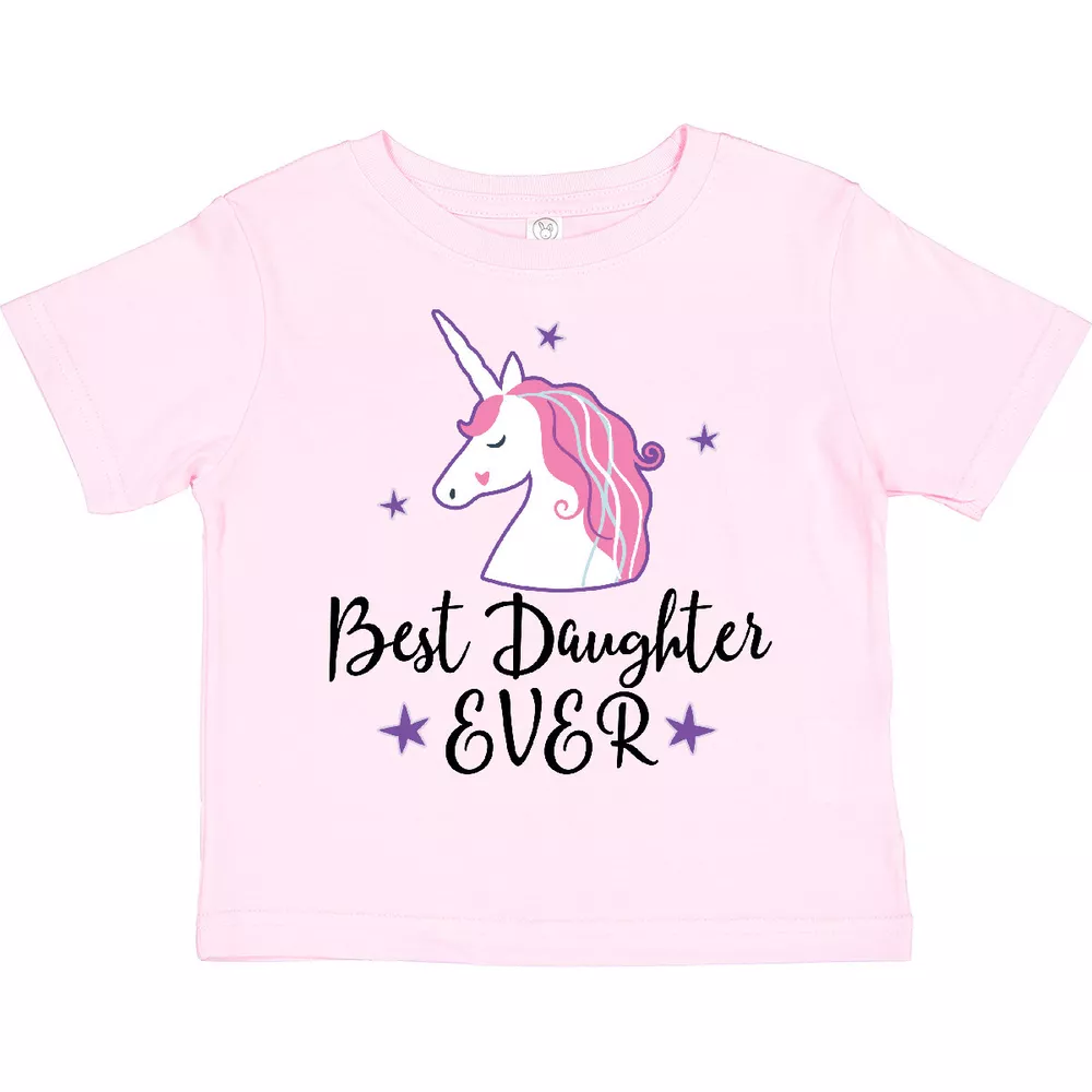 Best Daughter Ever Girl Unicorn Toddler T-Shirt Childs Clothing Child Baby Clothing, Cute Baby ...