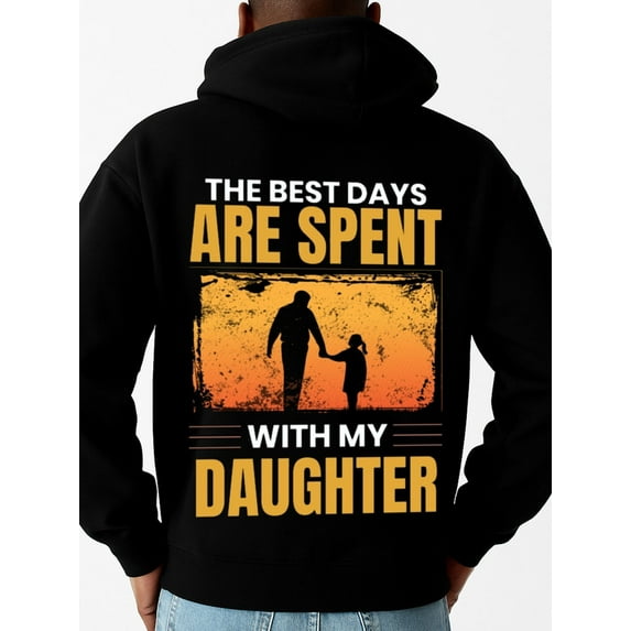 Best Days Spent sweatshirt dad men hoodies black Winter wear, vintage ...