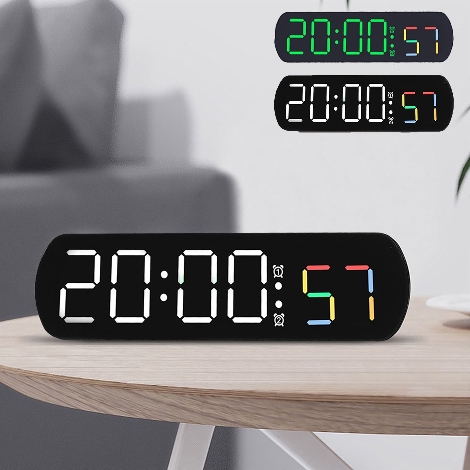 Best Deals, Digital Wall Clock, Living Room Bedside Clock, Color Screen ...