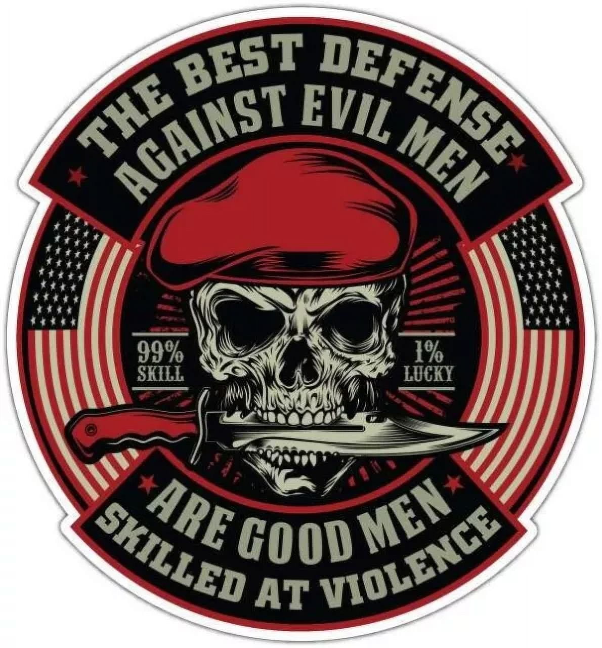 Best Defense Against Evil Veteran Army Car Window Stickerphone Decal ...