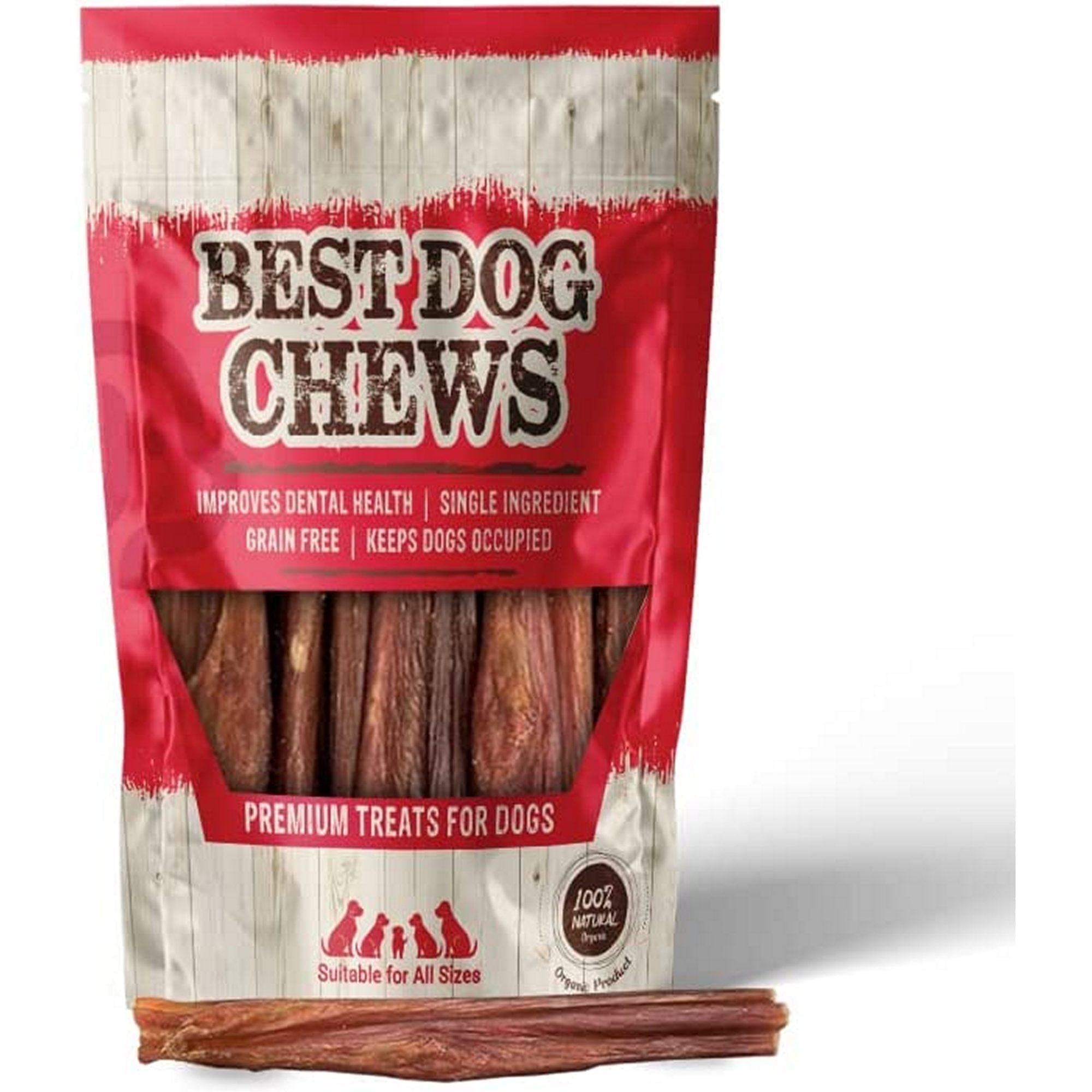 Best Dog Chews - Premium Beef Bladder Sticks for Dogs (6") 12-Count ...