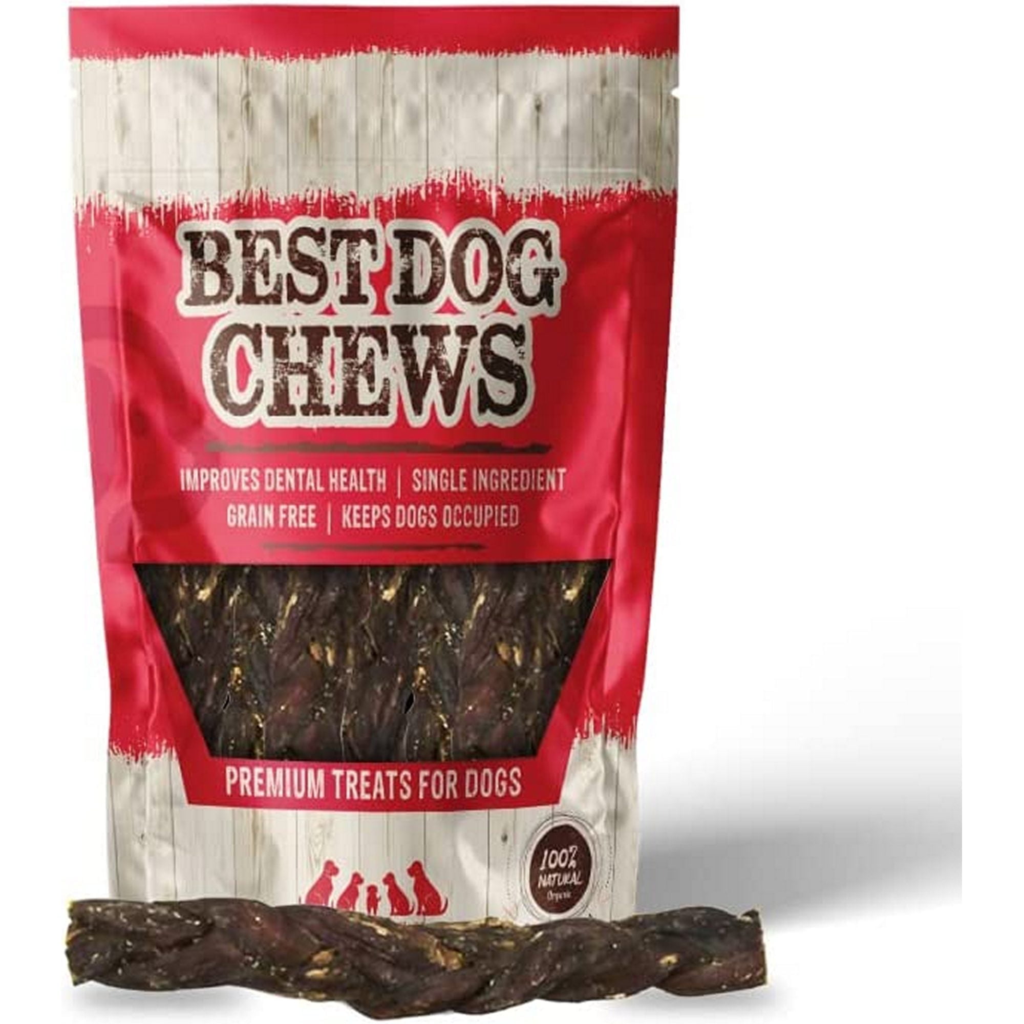 Best Dog Chews - Premium Braided Pig Pizzle Sticks - 6 inch (6 Count ...