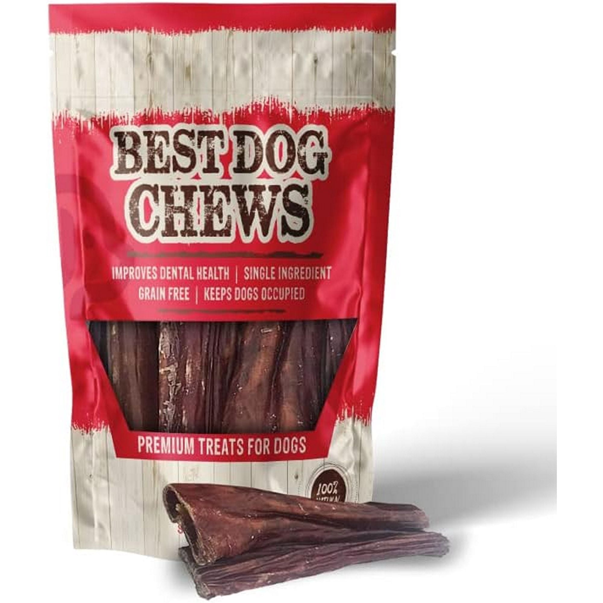 Premium 12" Beef Gullet Dog Chews (6 Count) - Protein-Rich, Healthy ...