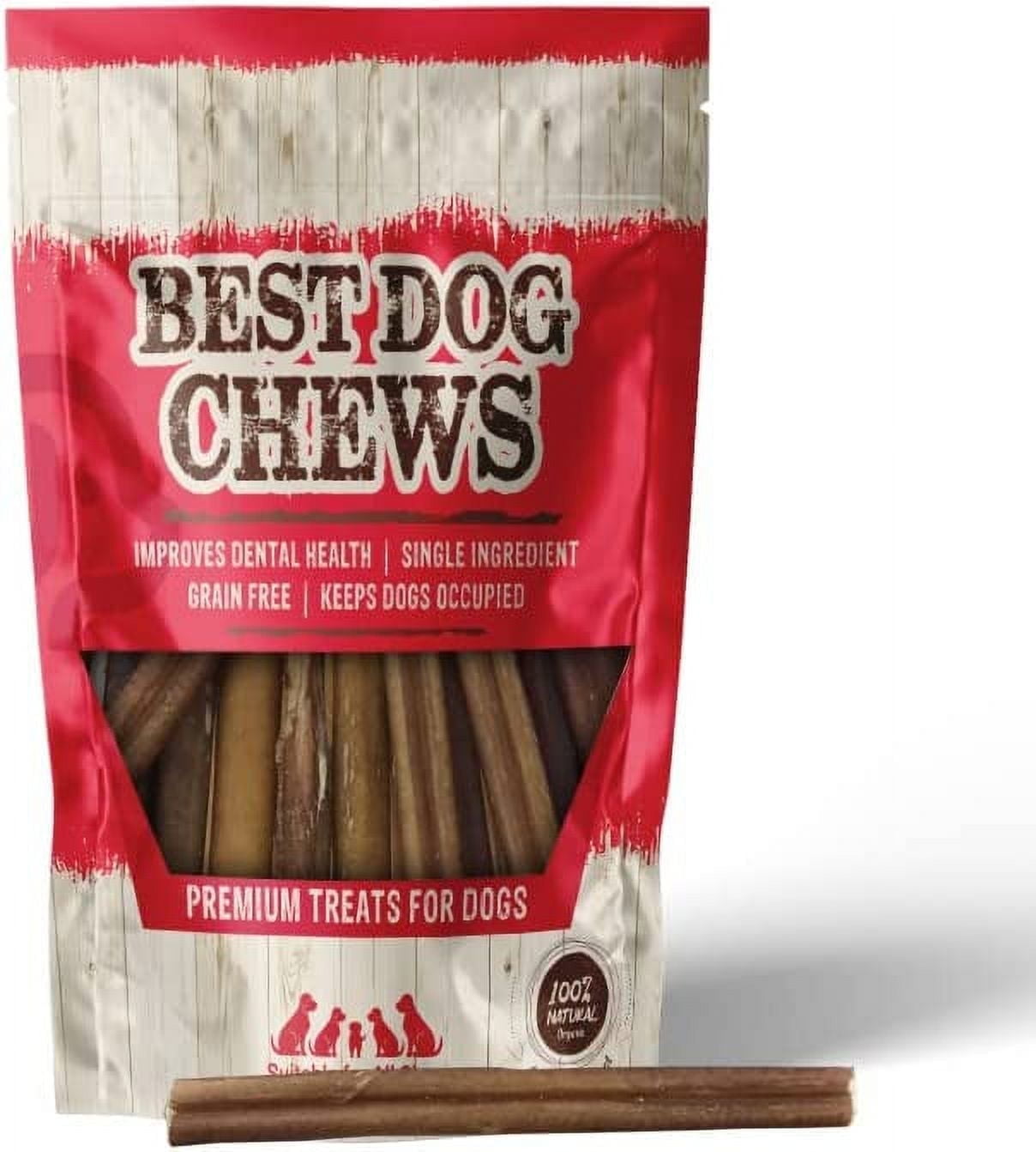 Premium Thin Bully Sticks - 6 inch (12 Count) - Natural, Fully ...