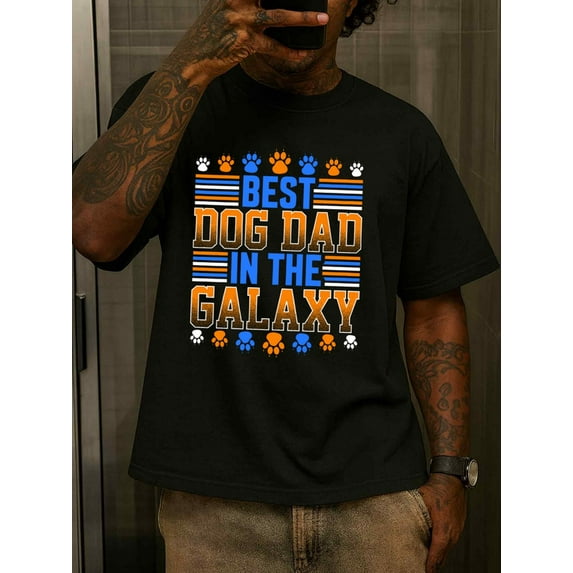 Best Dog Dad Christmas funny t shirts graphic t shirts for men 180G 100 ...