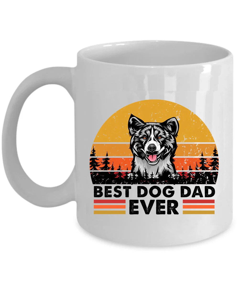 Best Dog Dad Ever Coffee Mug Funny American Great Japanese Dogs Cup ...