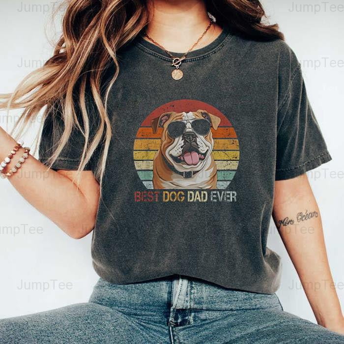 Best Dog Dad Ever English Bulldog Father's Day Pet Lover Family Breed ...