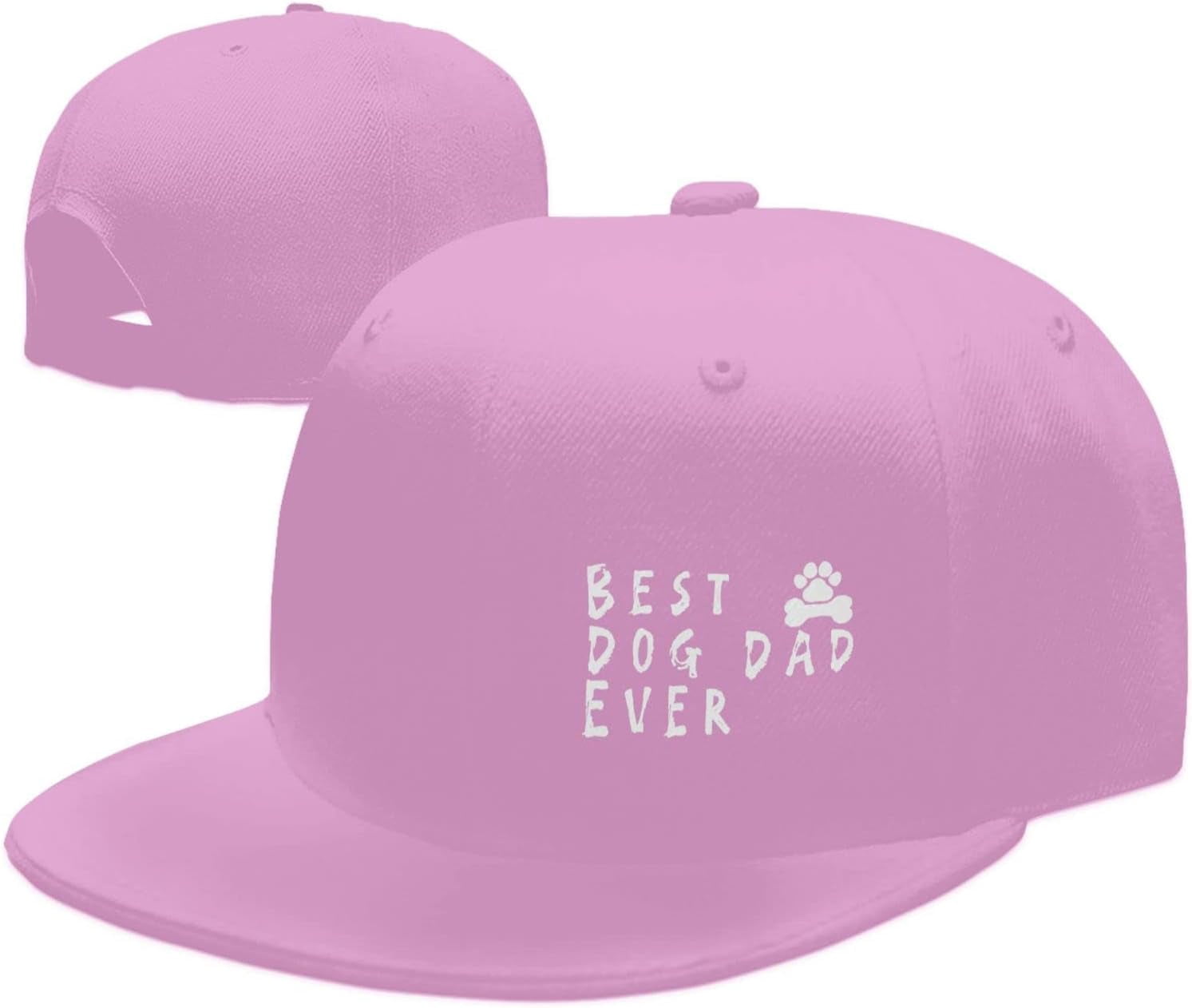 Best Dog Dad Ever Flat Bill Baseball Cap Snapback Hats for Men & Women ...