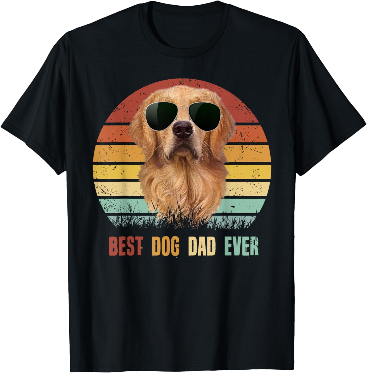 Best Dog Dad Ever Golden Retriever Tshirt Father's Day Gifts - Walmart.com