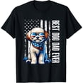 Best Dog Dad Ever Maltipoo Dogs American Flag Vintage Tee T-Shirt for ...