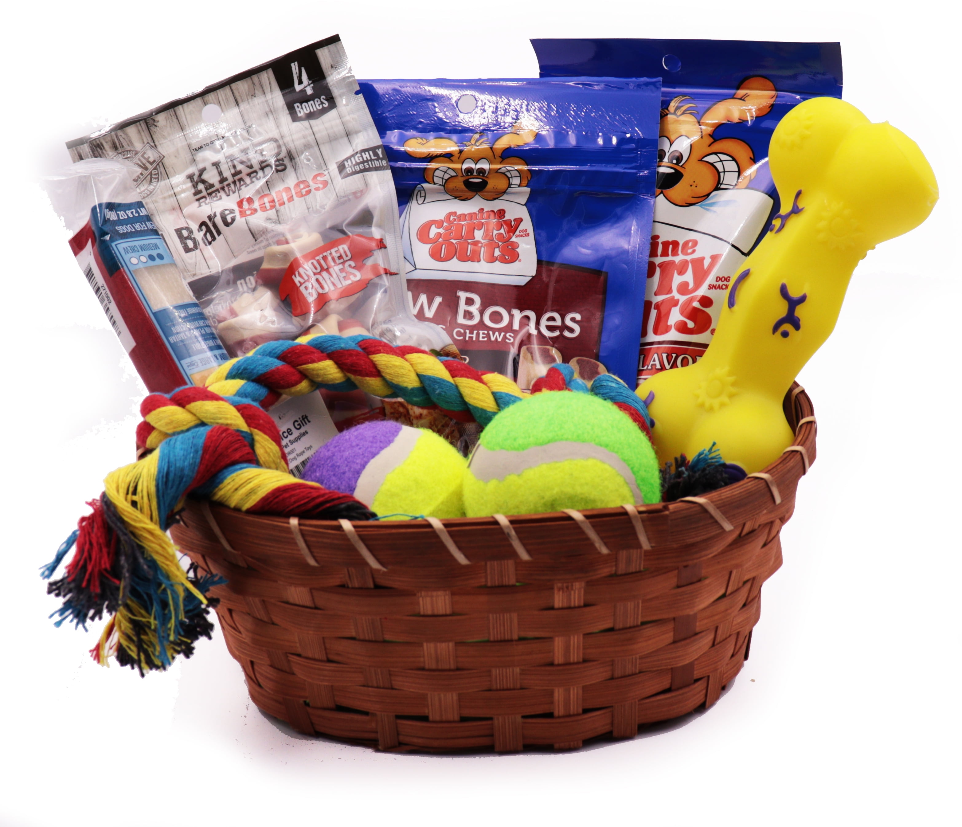 Best Dog Gift Box Basket with Crew Toys Treats Toys and More - The Ultimate Canine Care Package ...