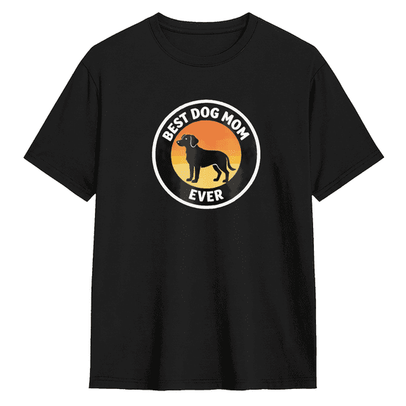 Best Dog Mom Ever Vintage Graphic Tee for Women, Humorous Dog Lover ...