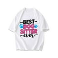 Best Dog Sitter Ever T Shirt Black With Pink And Blue Paw Prints And ...