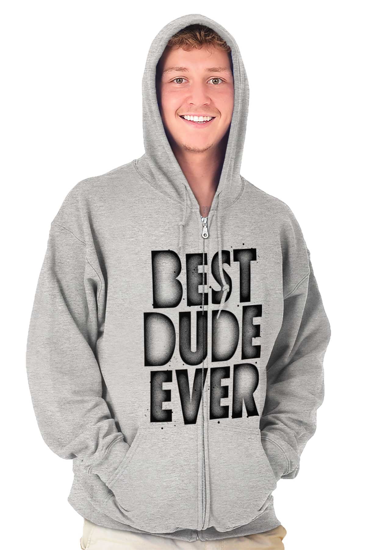 Best Dude Ever BFF Friendship Friend Men's Big & Tall Graphic Zip Up ...