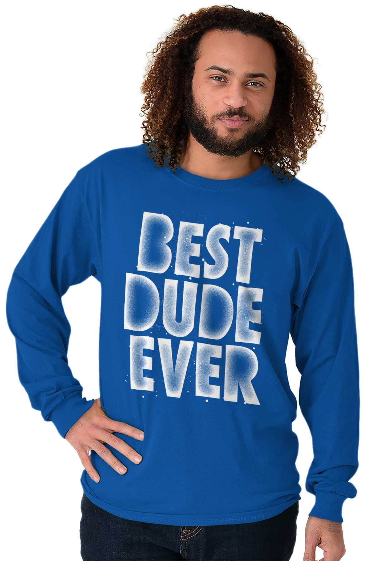 Best Dude Ever BFF Friendship Friend Men Big & Tall Long Sleeve Tee ...