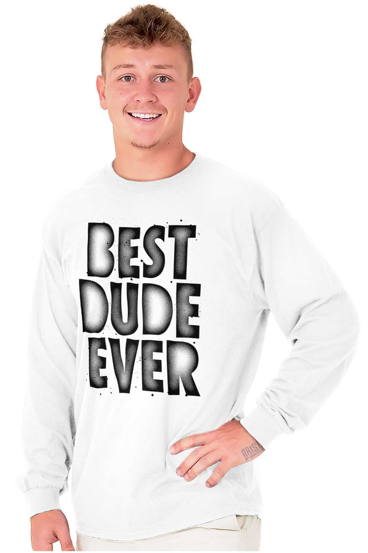 Best Dude Ever BFF Friendship Friend Men's Long Sleeve Tee T Shirt ...