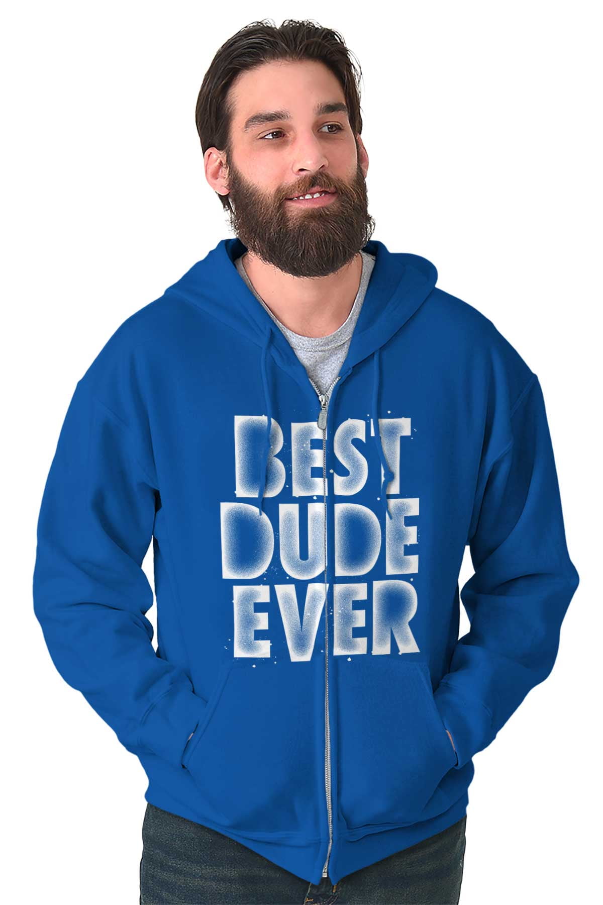 Best Dude Ever BFF Friendship Friend Zip Hoodie Sweatshirt Men Brisco ...