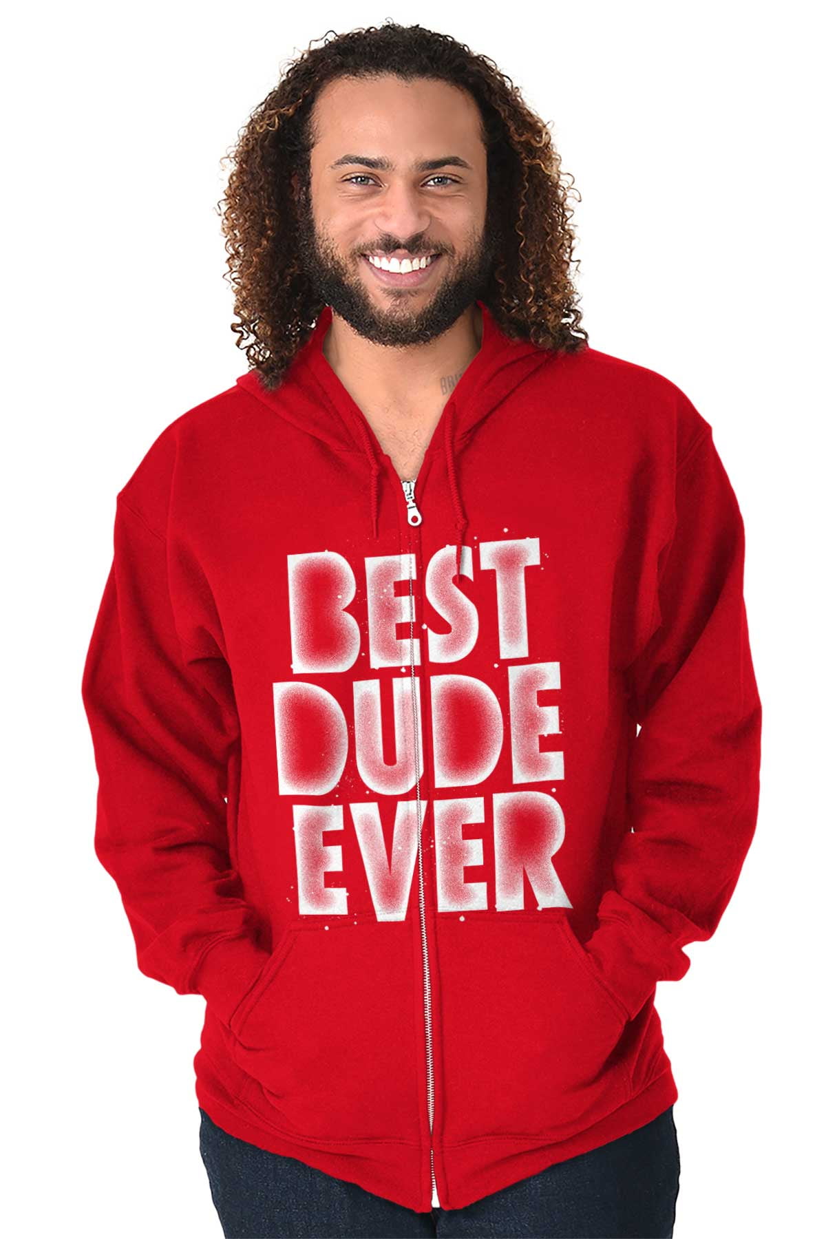 Best Dude Ever BFF Friendship Friend Men Big & Tall Zip Hoodie Brisco ...