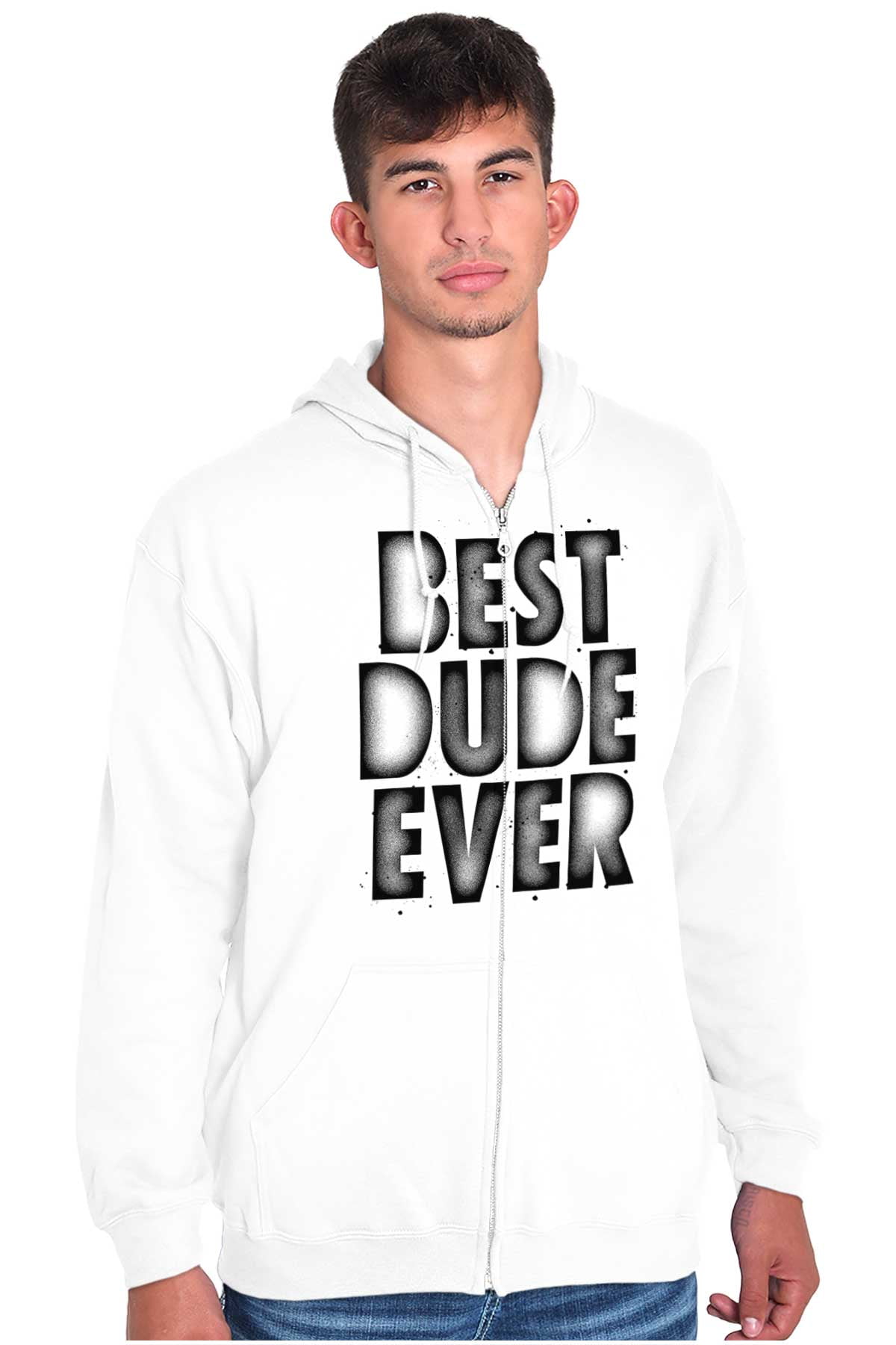 Best Dude Ever BFF Friendship Friend Zip Hoodie Sweatshirt Men Brisco ...