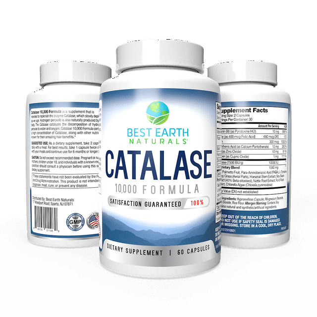 Best Earth Naturals, Catalase 10,000, Hair Supplement Capsules for Men ...
